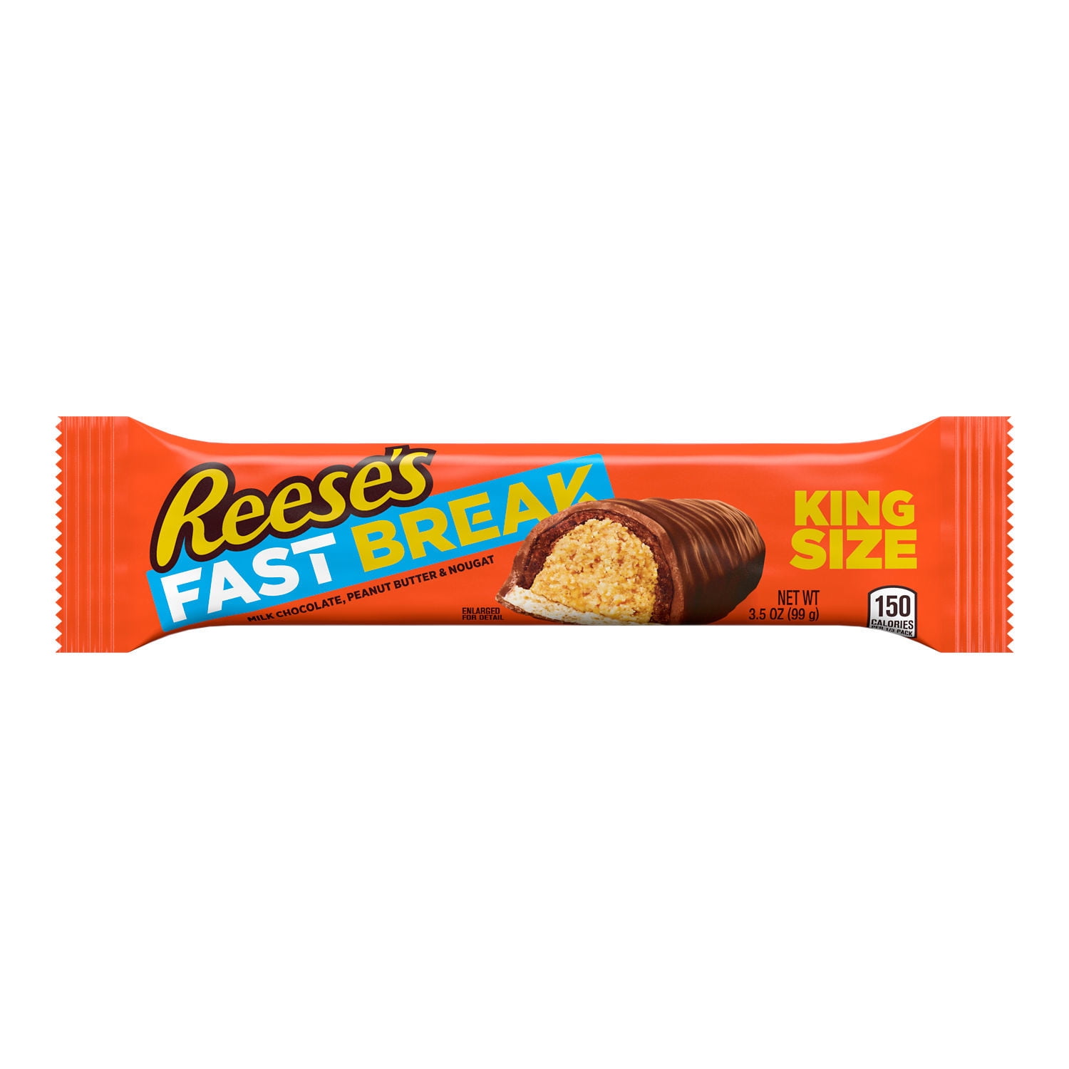 Reese's Fast Break Milk Chocolate, Peanut Butter and Nougat King Size ...