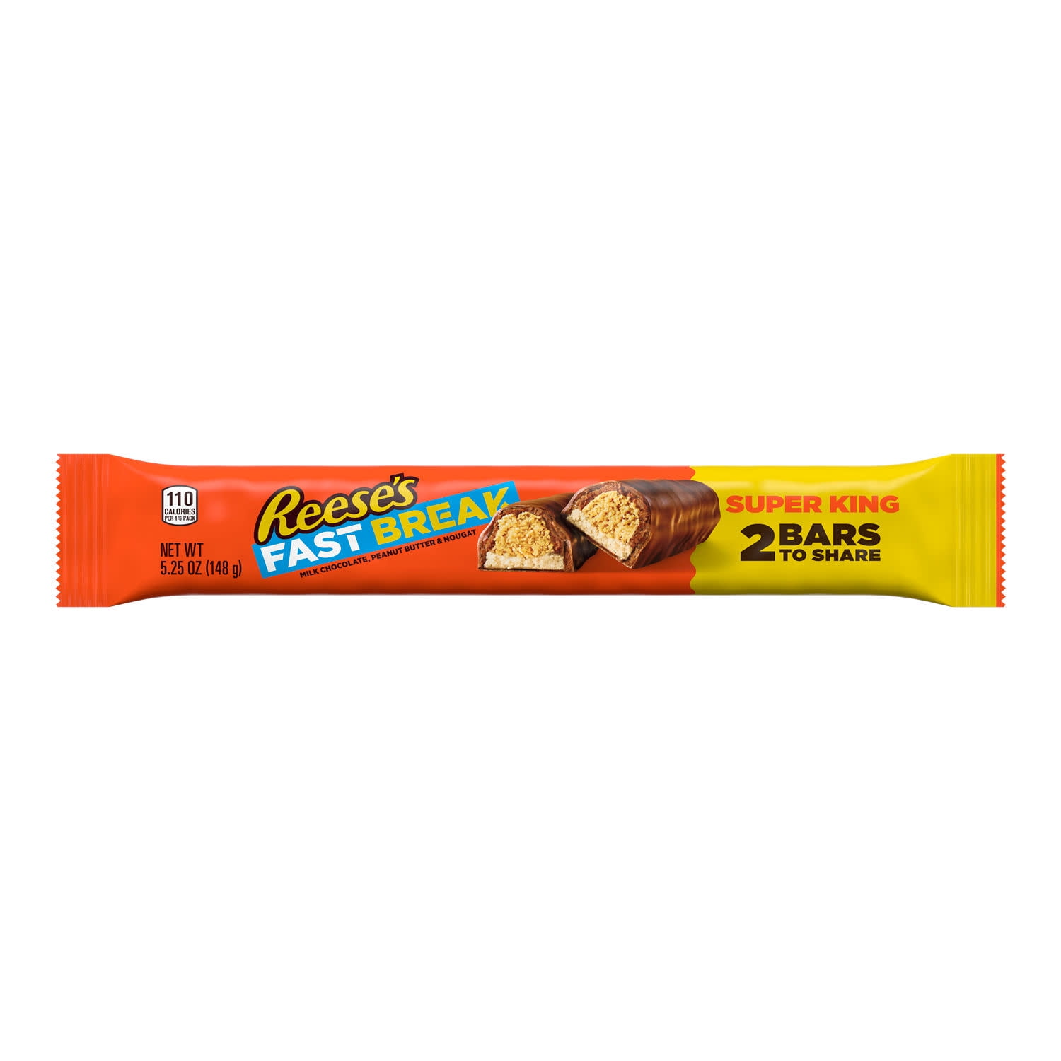 Reese's Fast Break Peanut Butter Nougat Super King Size Candy, Bar 5.25 ...