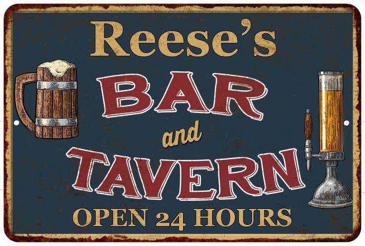 Reese's Green Bar & Tavern Rustic Sign 8 x 12 High Gloss Metal ...