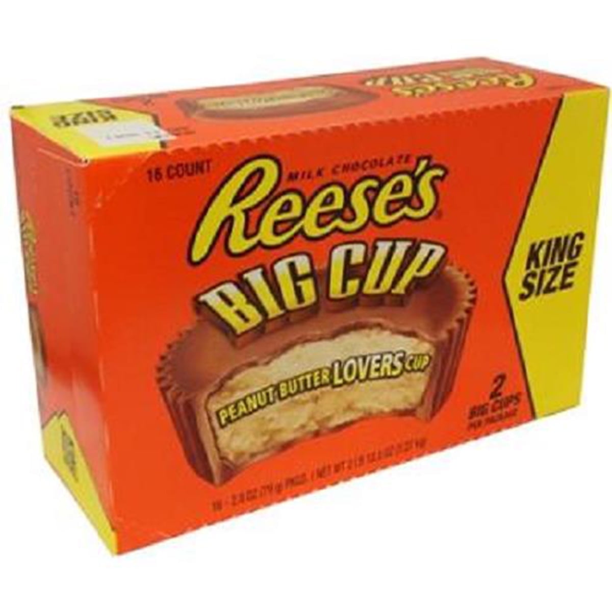 Product Of Reeses, King Size Peanut Butter Big Cups, Count 16 (2.8 oz ...