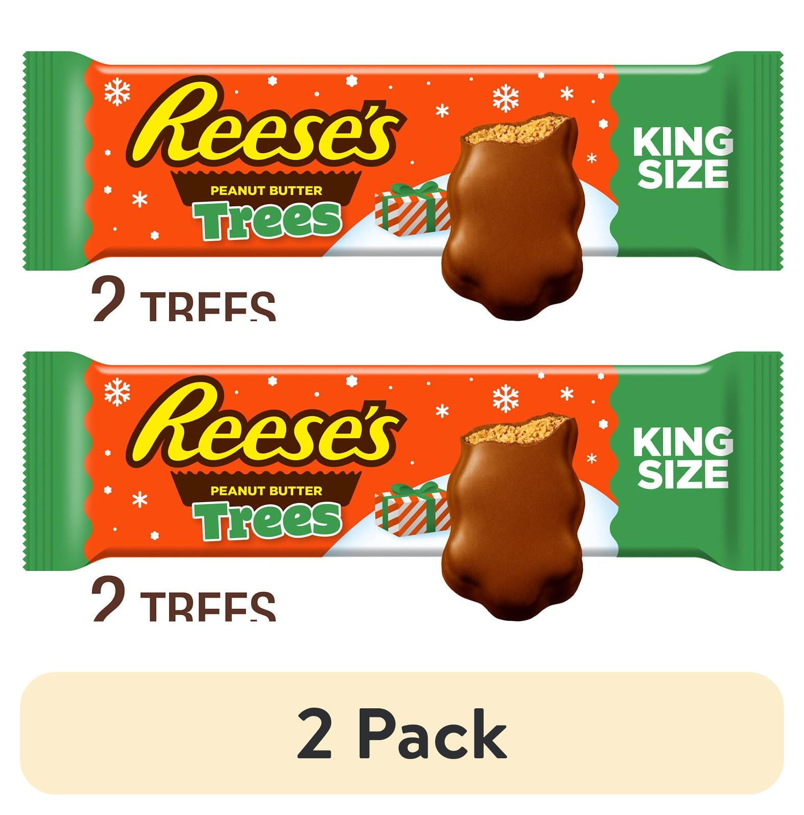 (2 pack) Reese's Milk Chocolate King Size Peanut Butter Trees Christmas ...
