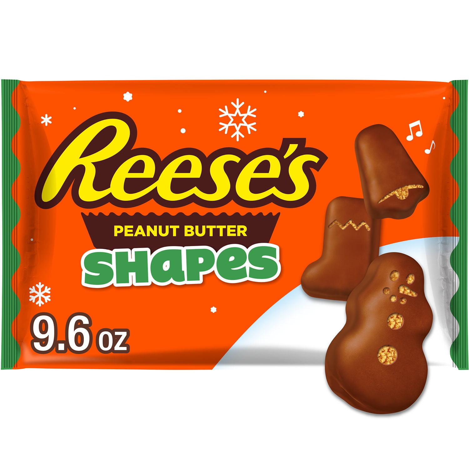 Reese's Assorted Shapes Christmas Candy, Milk Chocolate Peanut Butter, 9.6 oz Bag - Walmart.com