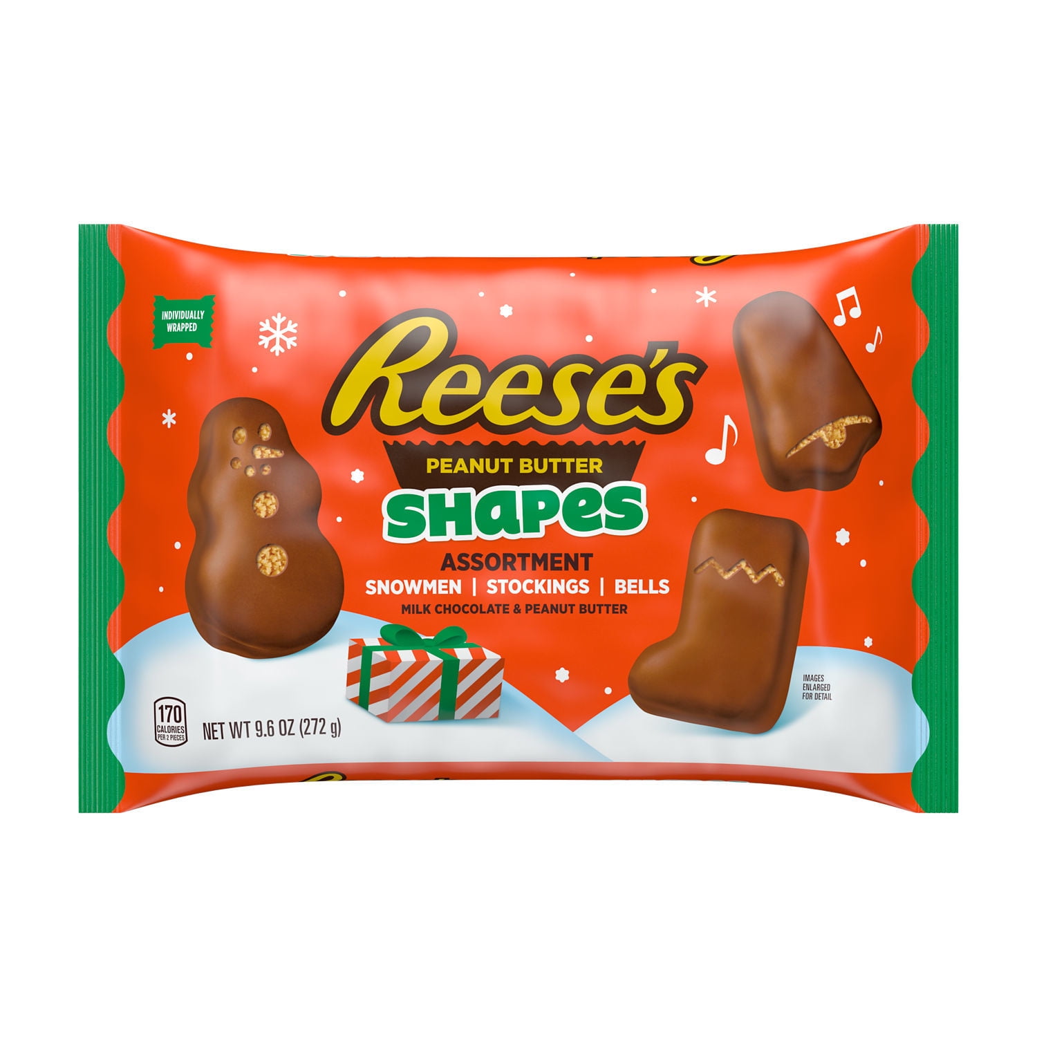 Reese's Milk Chocolate Peanut Butter Assorted Shapes Christmas Candy ...