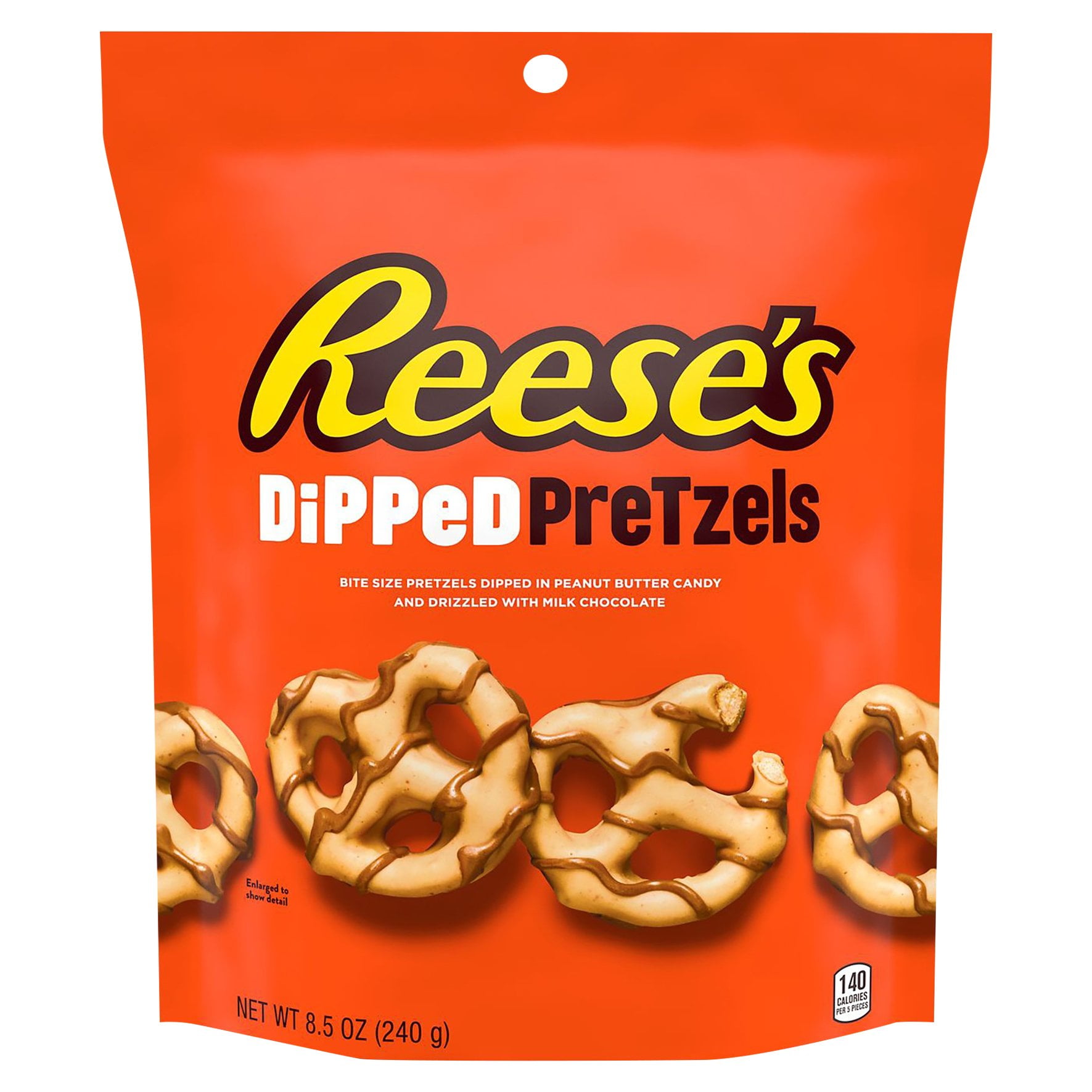 Reese's Milk Chocolate Peanut Butter Candy Dipped Pretzels - 8.5 oz ...