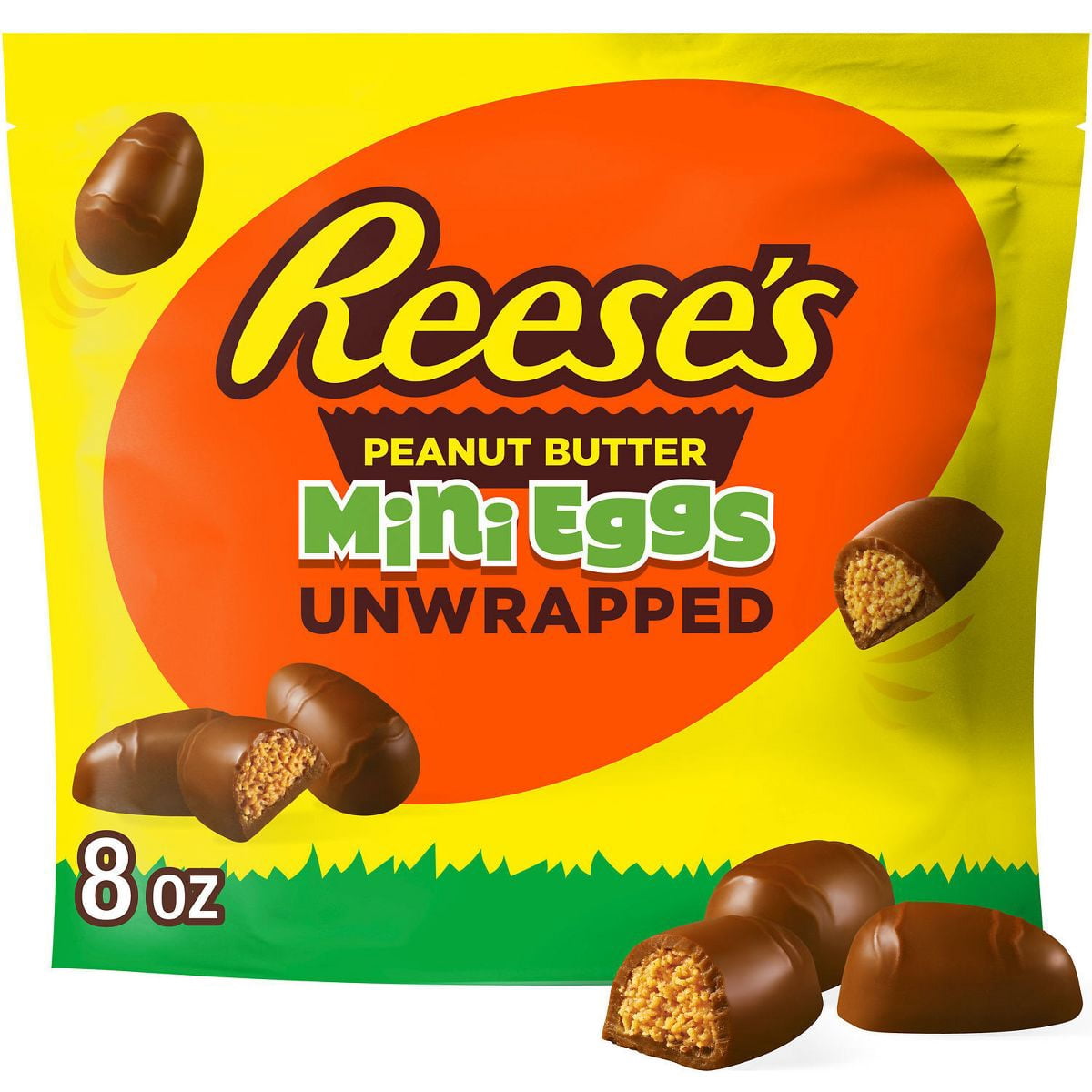 Reese's Milk Chocolate Peanut Butter Creme Easter Candy Mini Eggs - 8oz ...