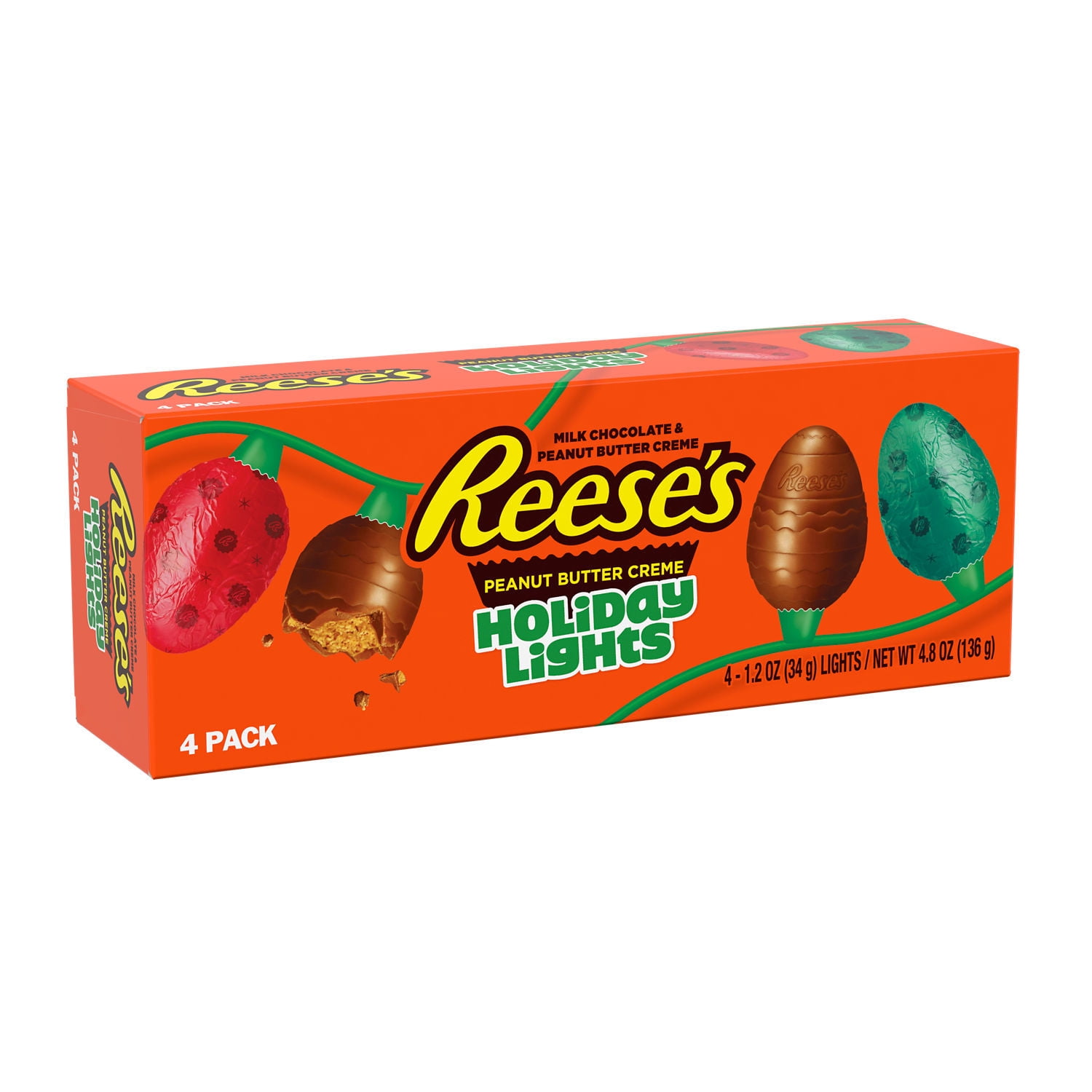 Reese's Milk Chocolate Peanut Butter Creme Holiday Lights Christmas ...