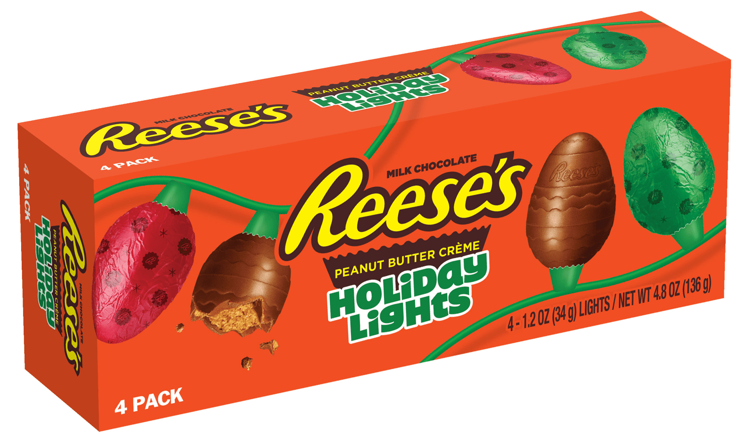 Reese's Milk Chocolate Peanut Butter Creme Holiday Lights Christmas ...