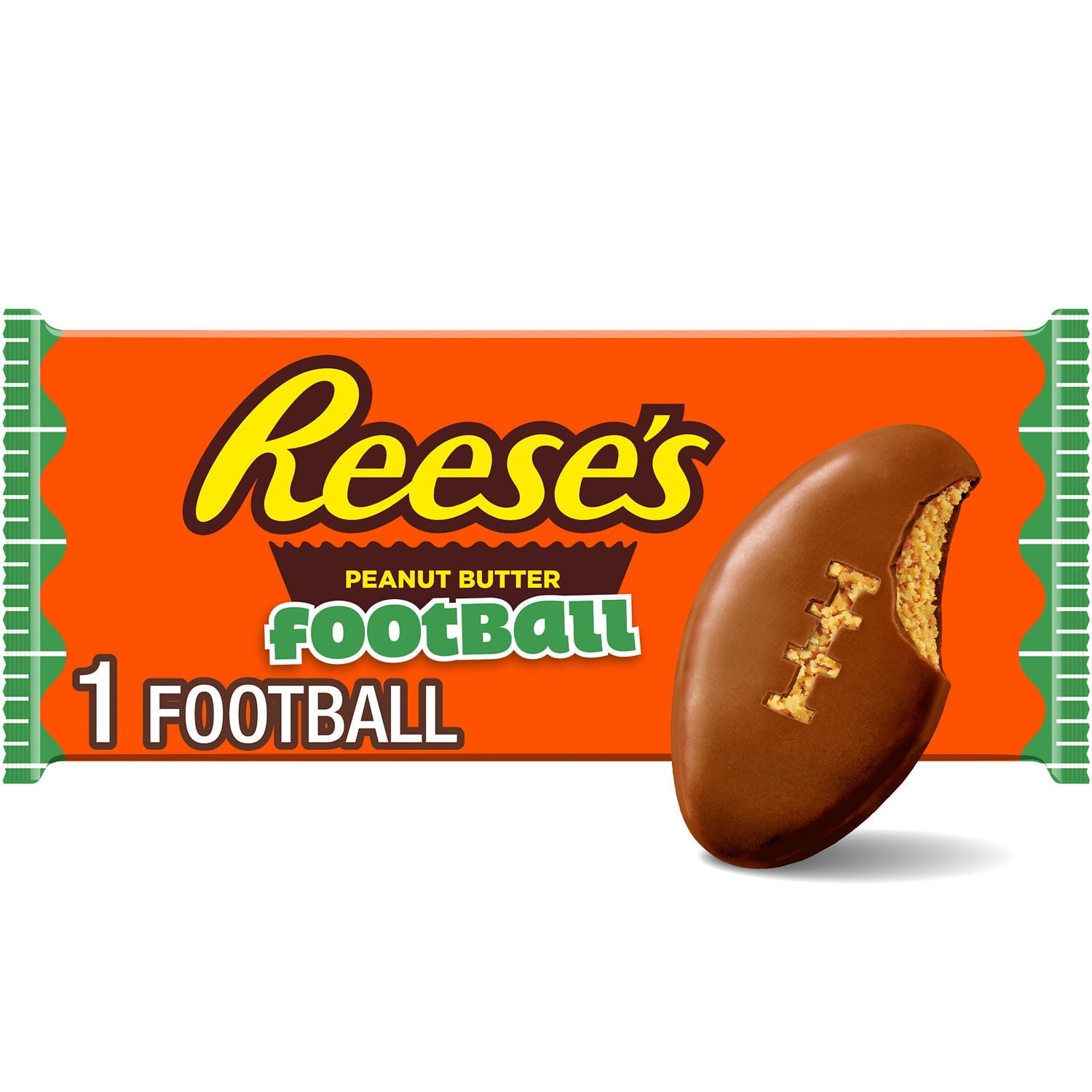Reese's Milk Chocolate Peanut Butter Football Candy, Pack 1.2 oz ...