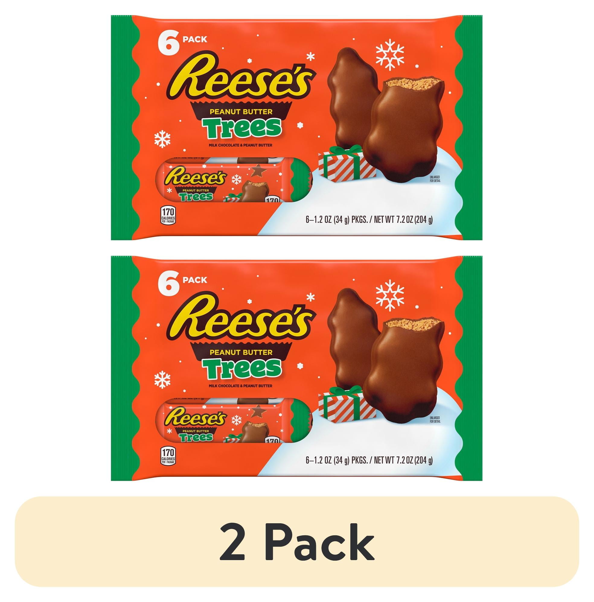 (2 pack) Reese's Milk Chocolate Peanut Butter Trees Christmas Candy ...