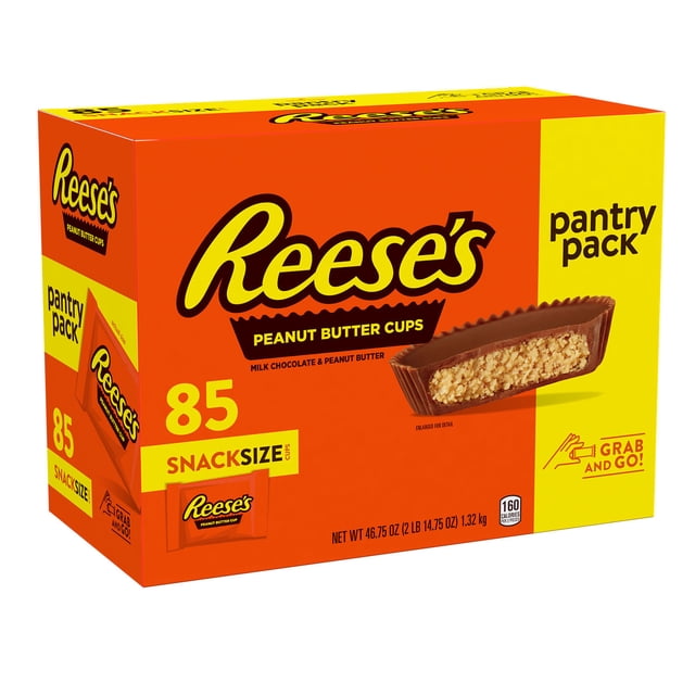 Reese's Snack Size Peanut Butter Cups, Milk Chocolate Candy, Stackable ...