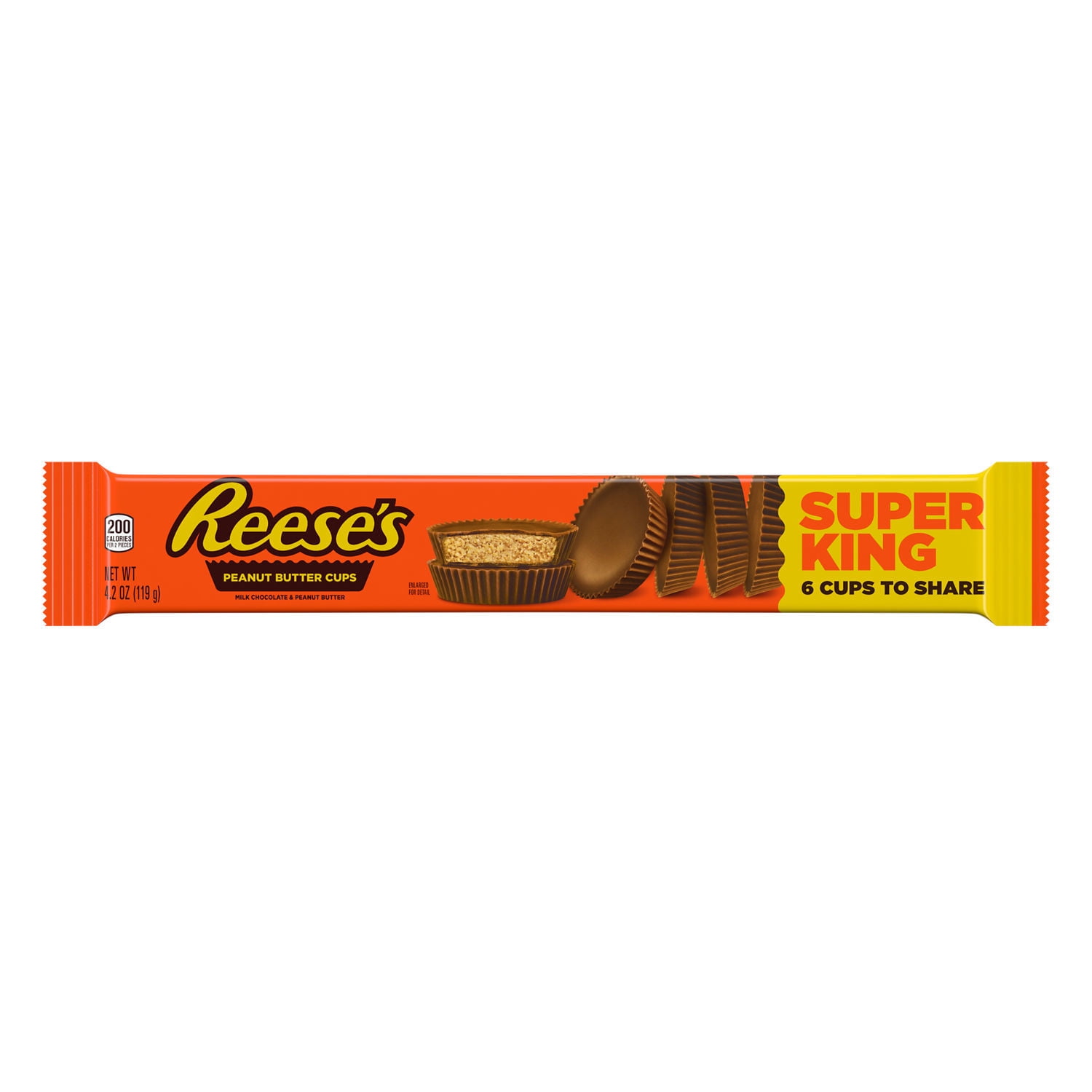 Reese's Milk Chocolate Super King Size Peanut Butter Cups Candy, Pack 4 ...