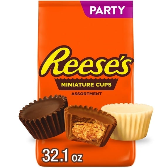 Reese's Miniatures Assorted Flavored Peanut Butter Cups Candy, Party Pack 32.1 oz - Walmart.com
