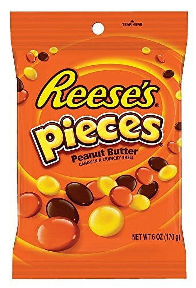 Reese's PIECES, Bite-Sized Peanut Butter Candy, 6 oz Bag, Perfect for ...