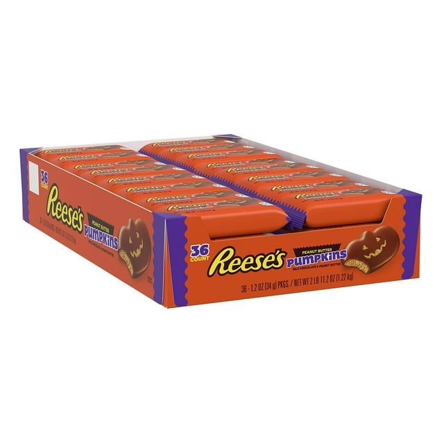 Reeses Milk Chocolate Peanut Butter Pumpkins Candy, Halloween, 1.2 Oz ...