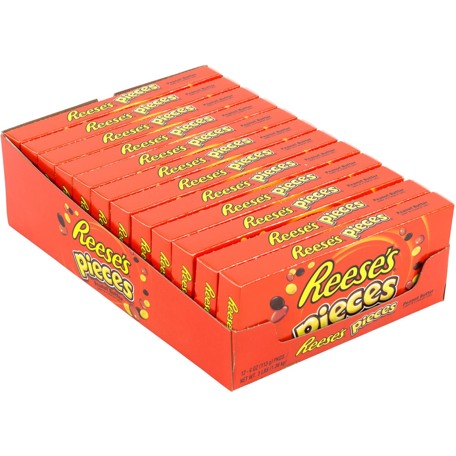 Reese's Pieces Candy, 4 oz, 12 count - Walmart.com