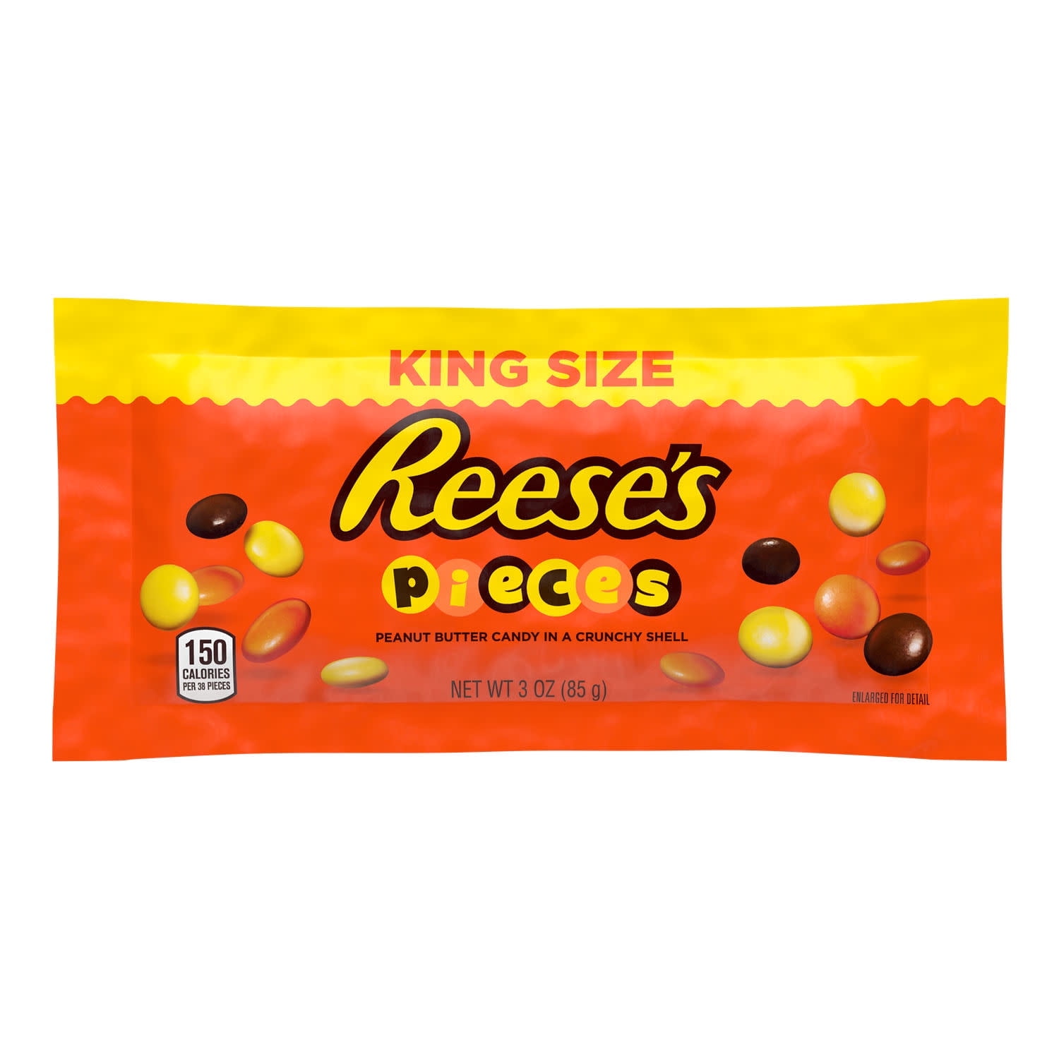Reese's Pieces Peanut Butter In a Crunchy Shell King Size 3 oz Candy, Bag - Walmart.com