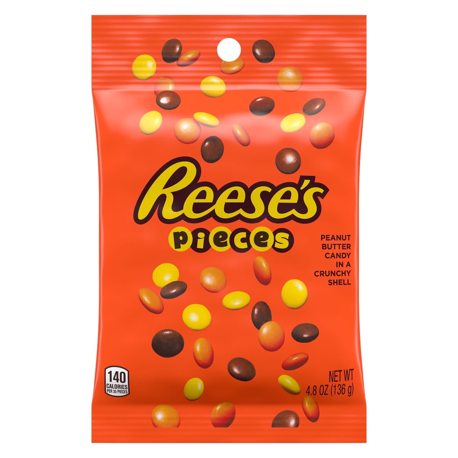 Reese's Pieces Peanut Butter in a Crunchy Shell Candy, Bag 4.8 oz ...