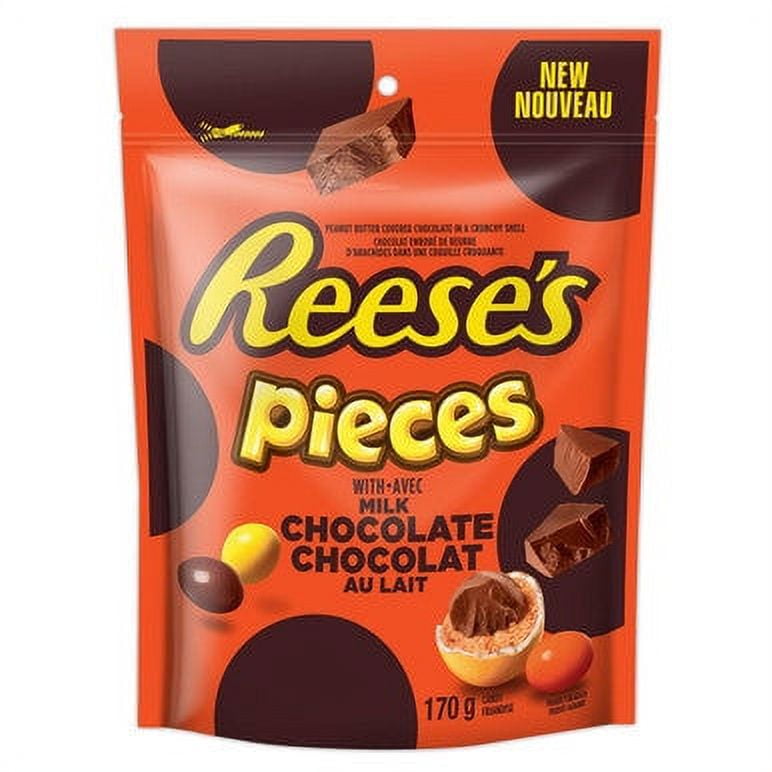 Reese's Pieces with Milk Chocolate Candy 170g/6 oz. (Imported from ...
