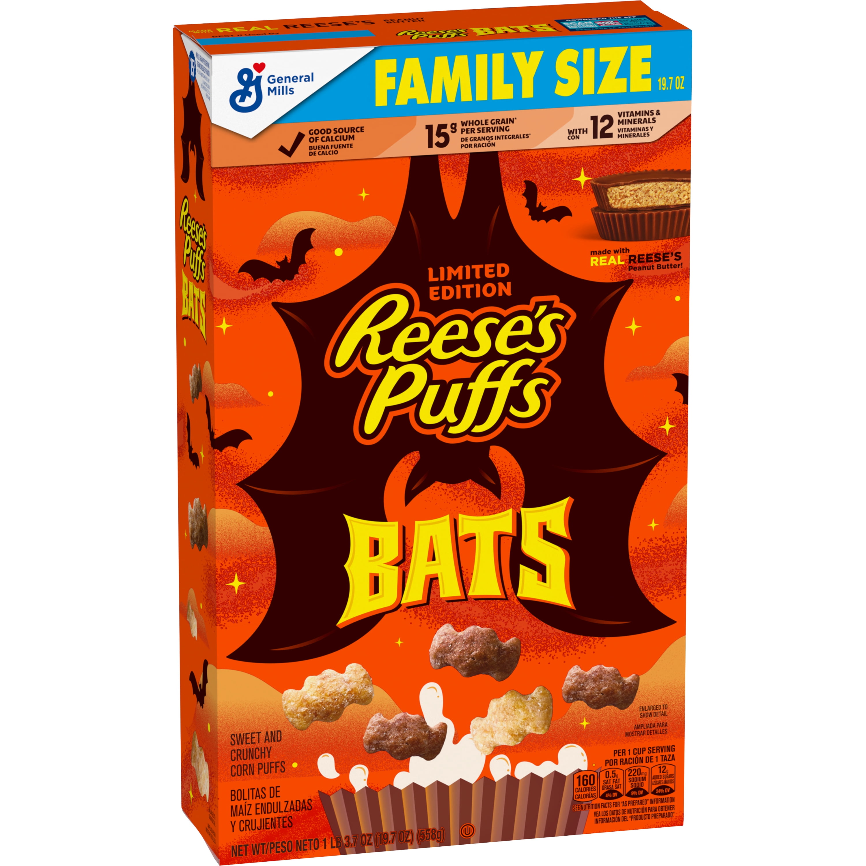 Reese's Puffs Bats, Halloween Chocolatey Peanut Butter Cereal, Family ...