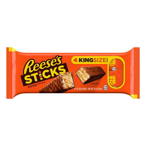 Reese's Sticks Milk Chocolate Peanut Butter Wafer King Size Candy ...
