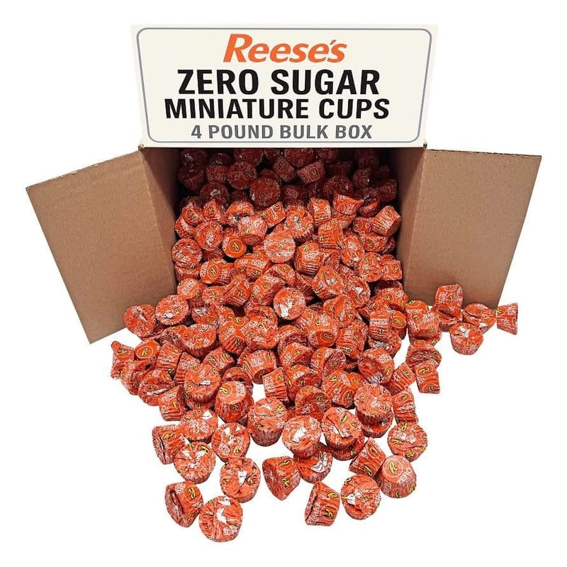 Reese’s Sugar Miniature Milk Chocolate Peanut Butter Cups - 4 LB ...