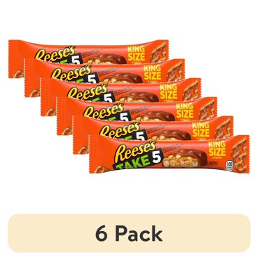 Reese's Take 5 Pretzel, Peanut, Chocolate, Mini Candy Bars, Variety Pack, Jumbo Bag 19.5oz for ...