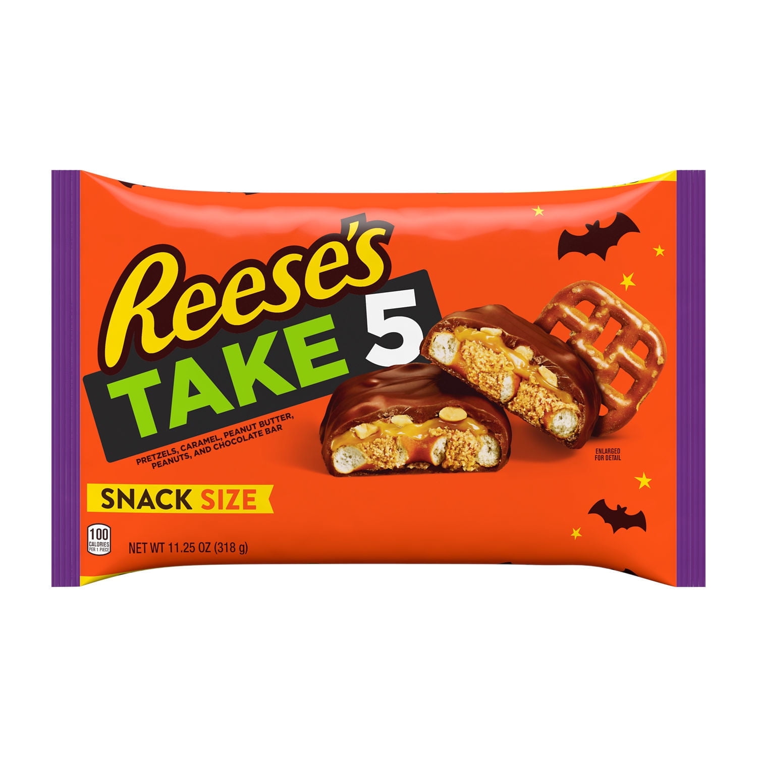Reese's Take 5 Pretzel, Peanut and Chocolate Snack Size Halloween Candy ...