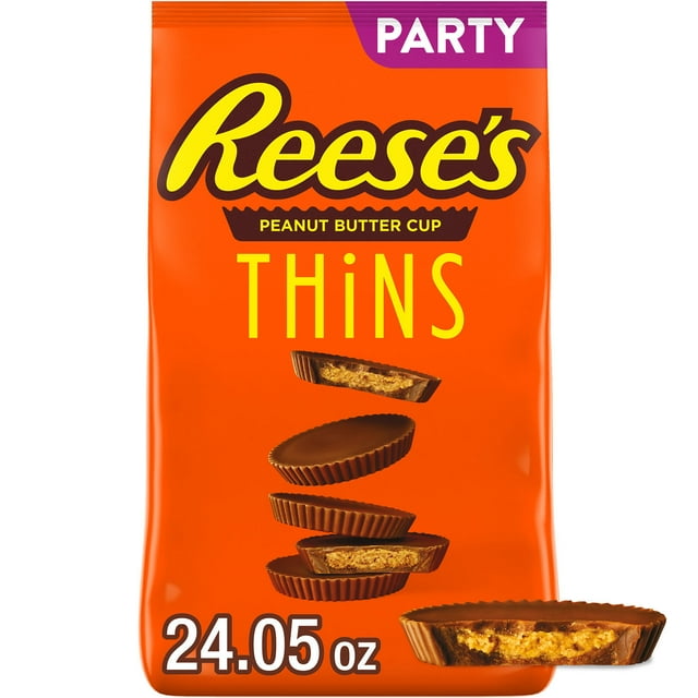 Reeses Thins Milk Chocolate Peanut Butter Cups - Breakroom Pack ...