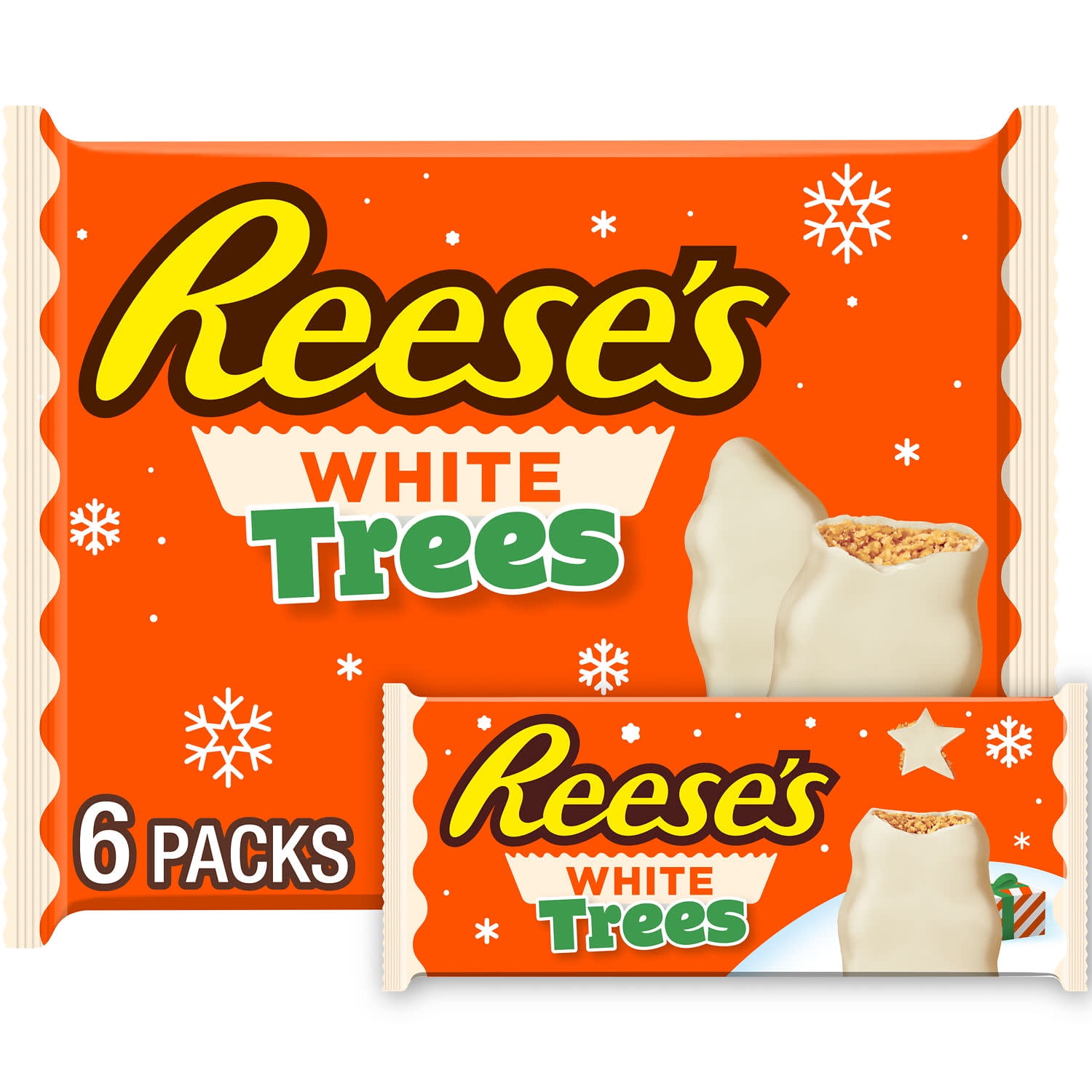 Reese's, White Creme Peanut Butter Trees, 6 Pack, Christmas Candy ...