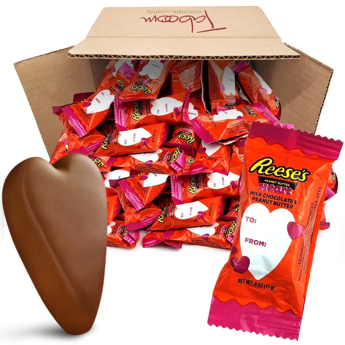 Reese'sPeanut Butter Hearts, Individually Wrapped Milk Chocolate ...