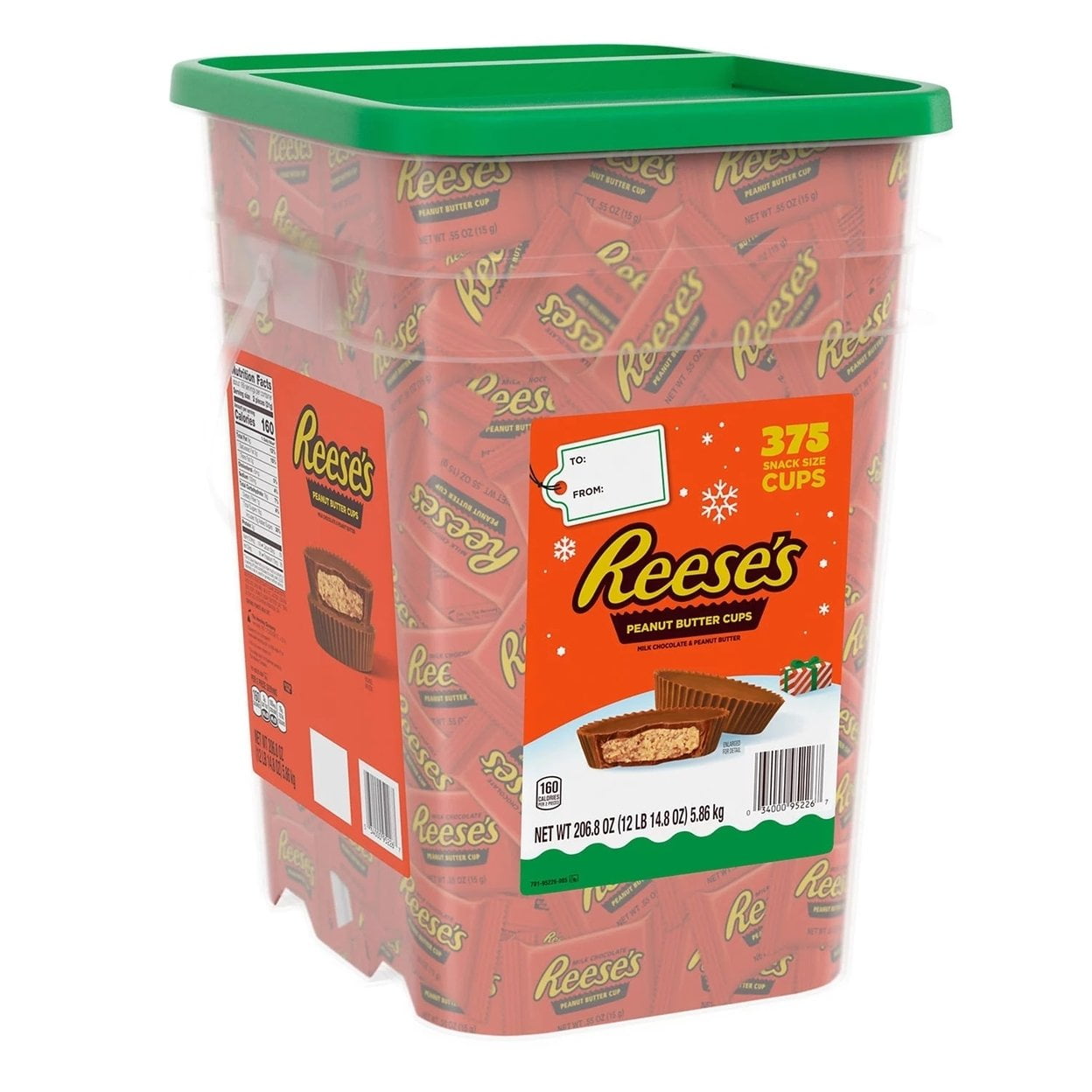 Reese's Milk Chocolate Peanut Butter Cups, Snack Size Candy, 206.8 Oz ...