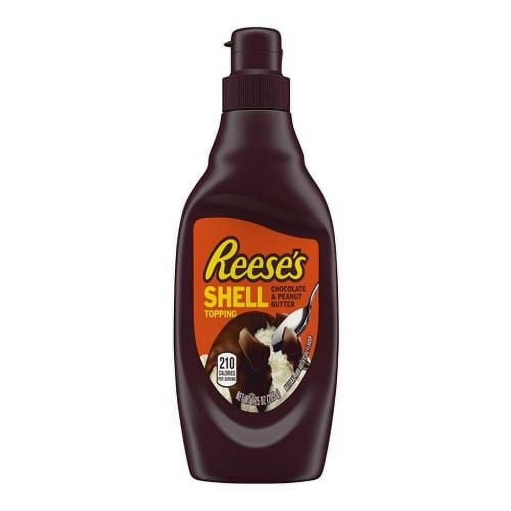 Reese's Peanut Butter Shell Topping,7.25-Ounce Bottle (Pack of 3 ...