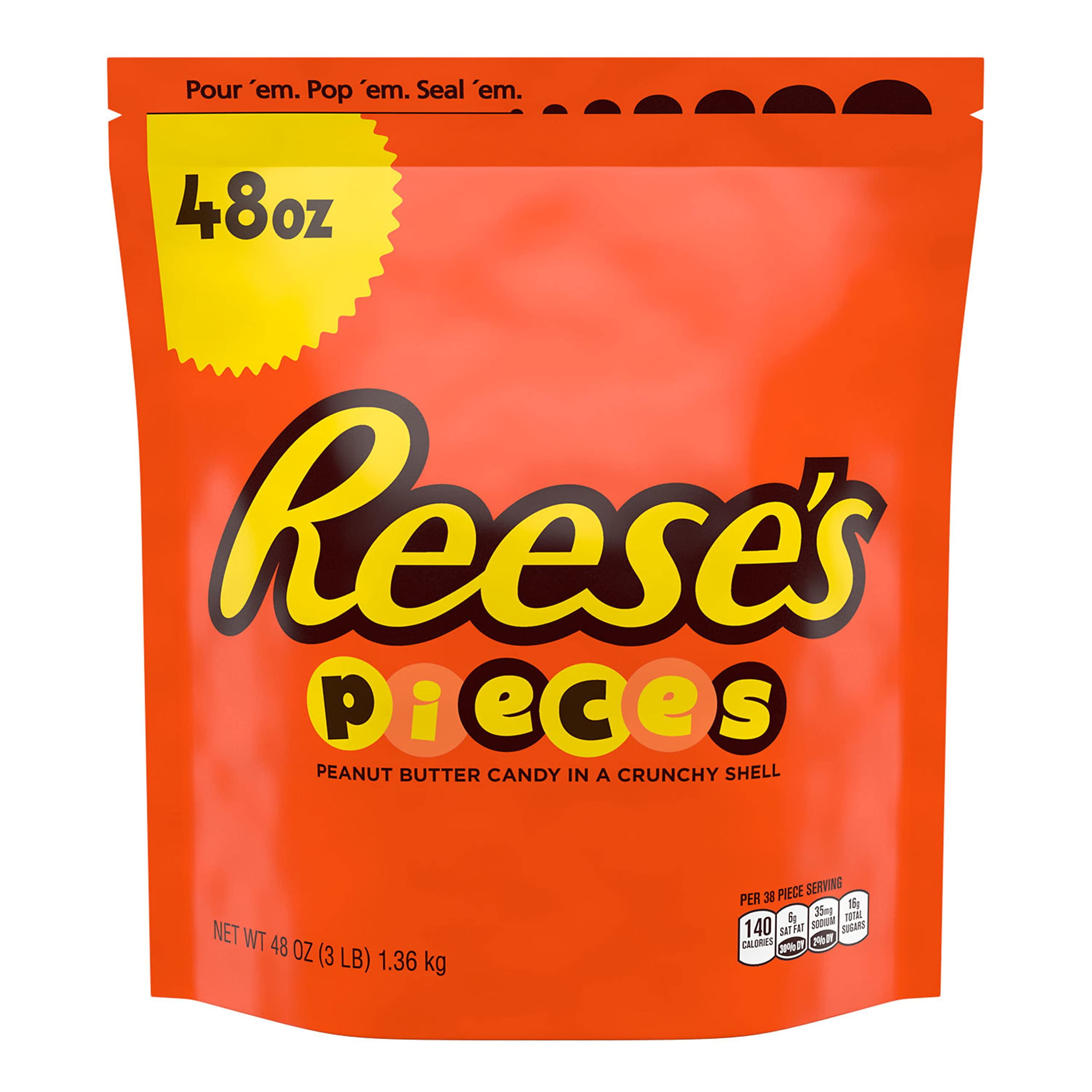 Reeses Pieces Peanut Butter In A Crunchy Shell, Candy Bulk Bag, 48 Oz - Walmart.com