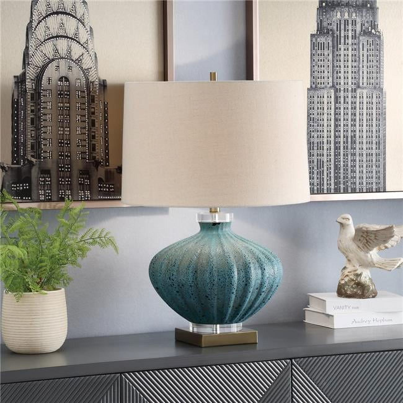 Reeves 29" Turquoise Table Lamp - Walmart.com