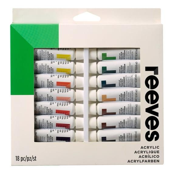 Reeves Acrylic Paint Set, 18-Colors - Walmart.com