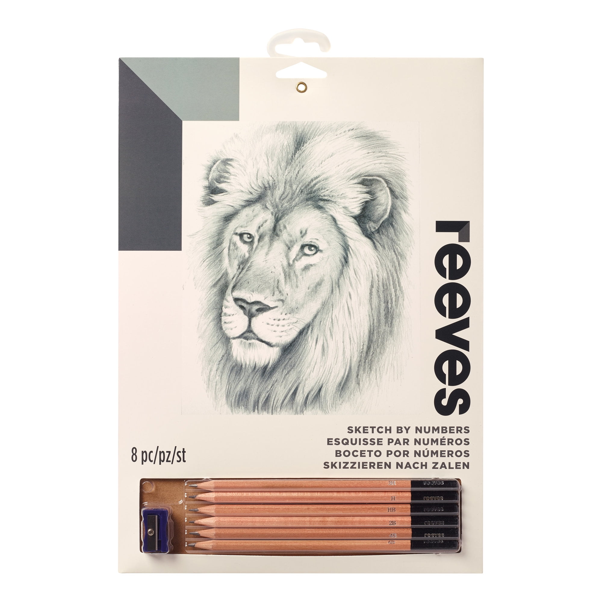 Reeves Medium Sketching By Numbers - Lion - Walmart.com