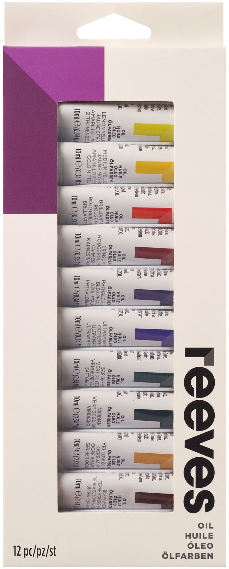 Reeves Oil Color Set, 12-Colors - Walmart.com