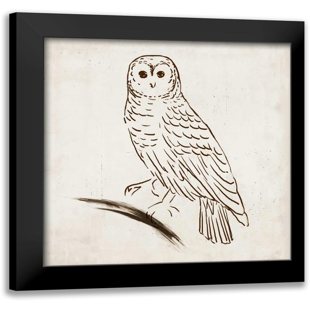 Reeves, Tom 15x15 Black Modern Framed Museum Art Print Titled - Owl I ...