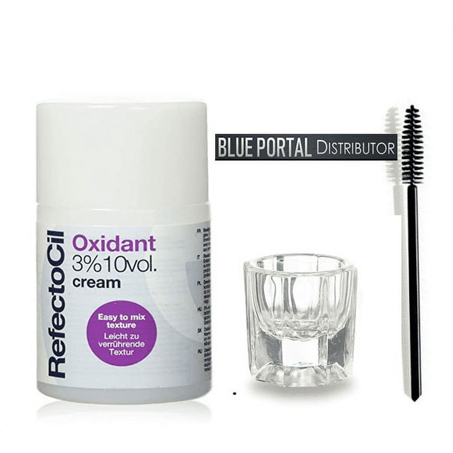 RefectoCil Professional Cream Oxidant 3% 10 VOL 3.38 oz with Mixing ...