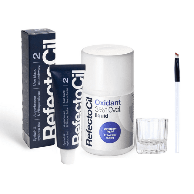 RefectoCil Professional Kit: Blue Black Eyelash and Eyebrow Tint with ...