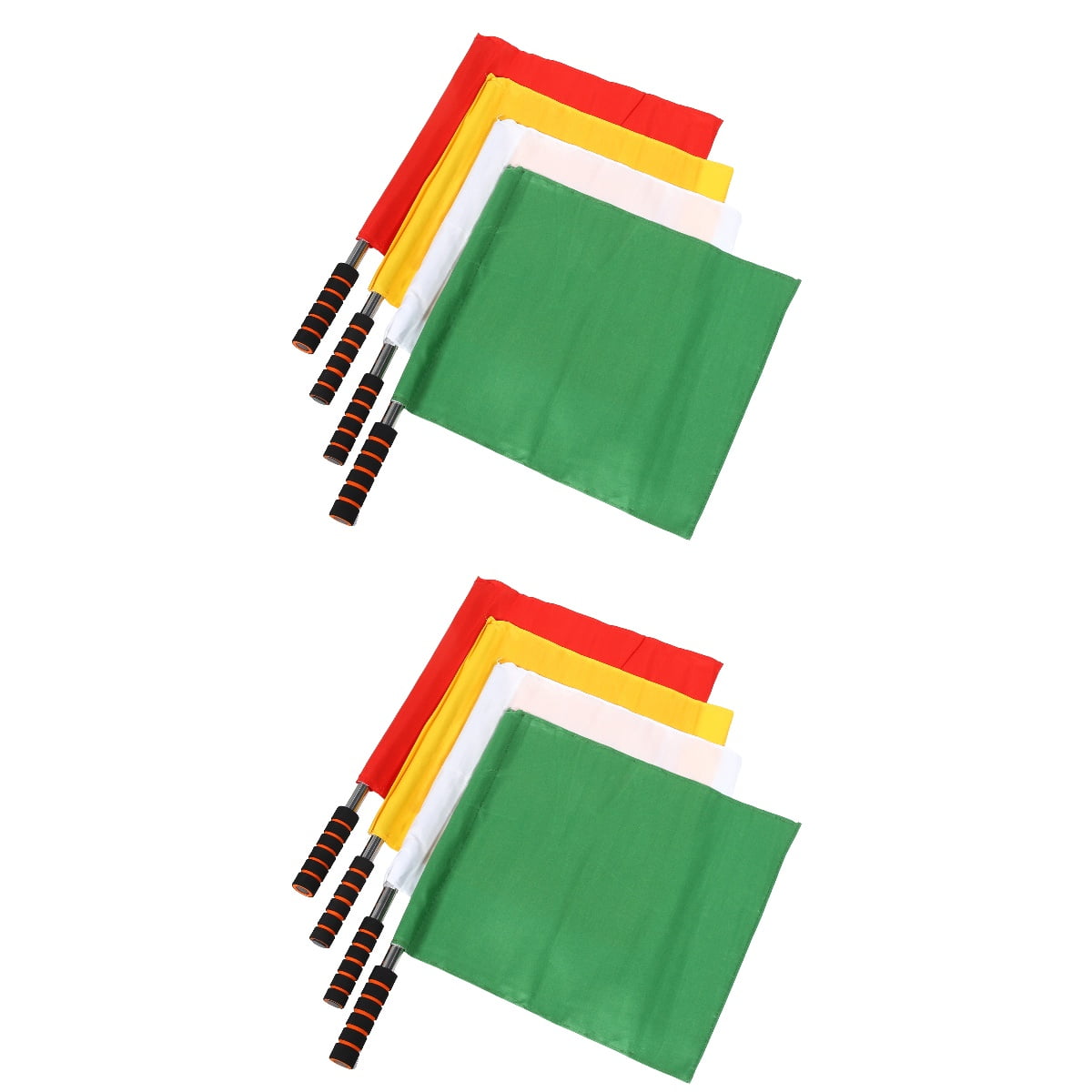 Referee Flag Stainless Steel Flags Racing Race Conducting Colored 8 Pcs ...