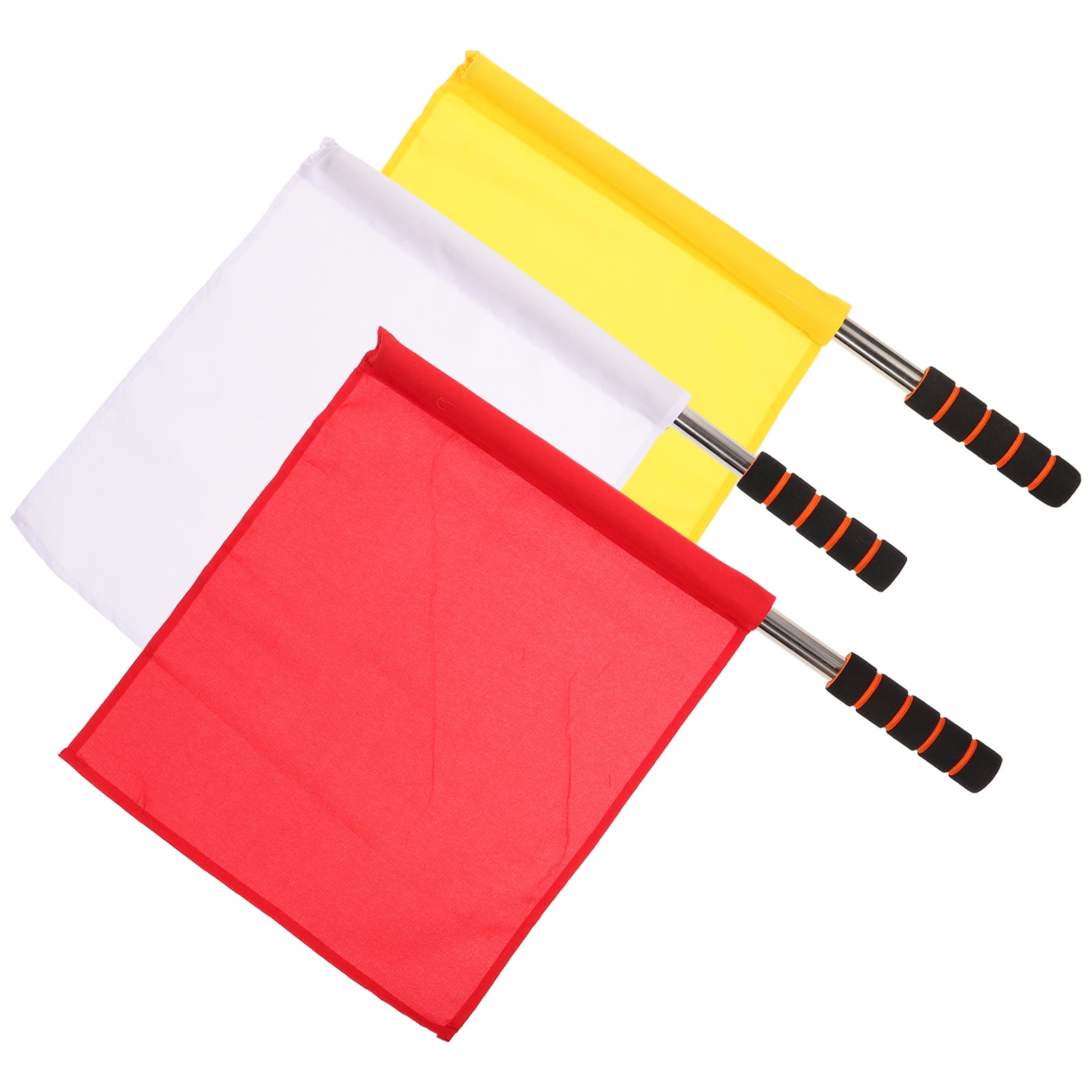 3Pcs Flags Traffic Signal Flags for Referee Warning Sports Accessory - Walmart.com