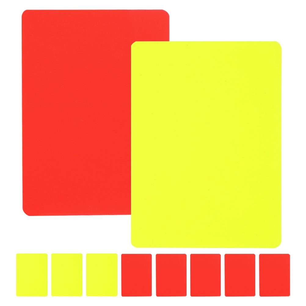 Referee Red and Set for Soccer Football - Portable Warning Cards for ...