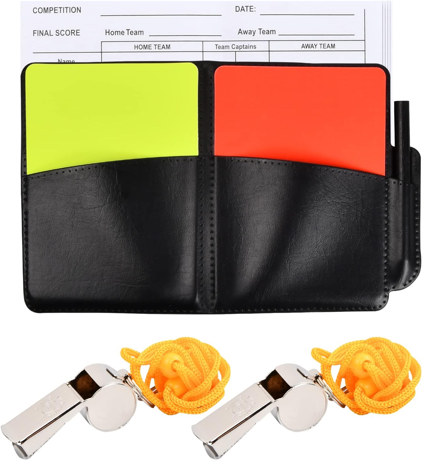 Referee Set - Football Referee Cards, Whistle, and Game Reports ...