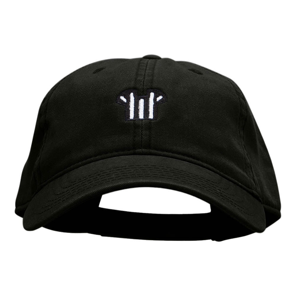 Referee Tee Embroidered Deluxe Washed Twill Cap - Black OSFM - Walmart.com