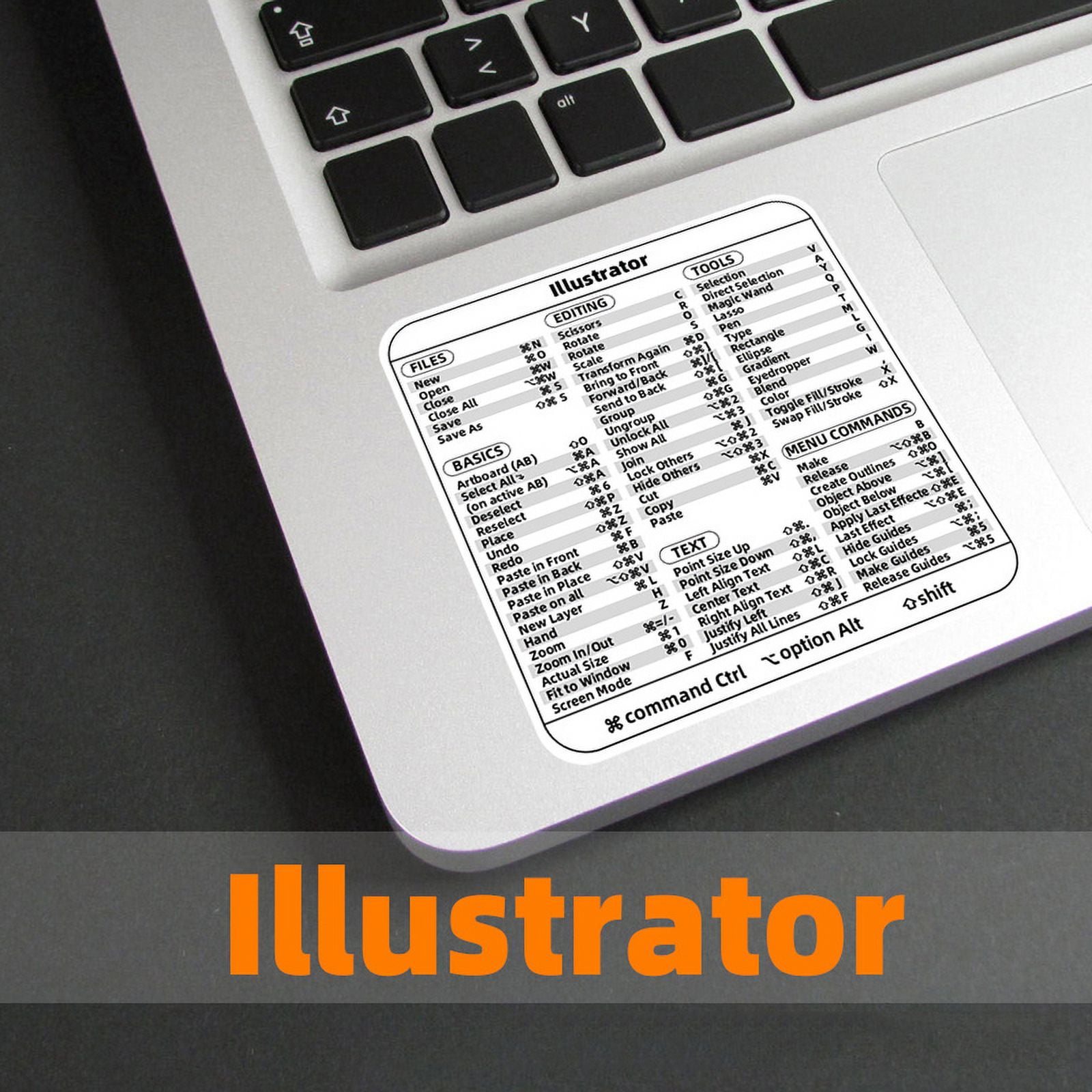 Reference Keyboard Shortcut Sticker Adhesive for PC Laptop Desktop ...