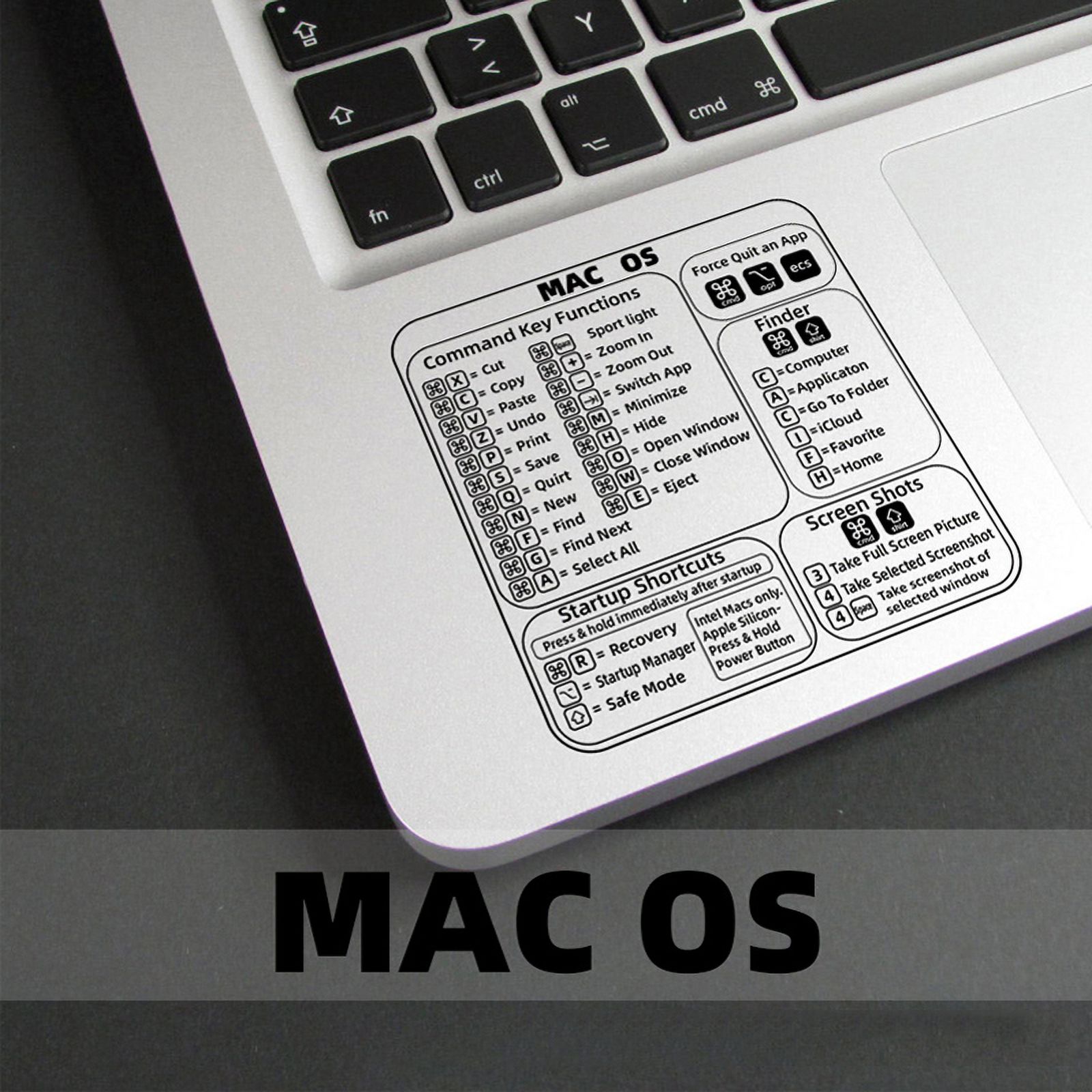 Reference Keyboard Shortcut Sticker Adhesive for PC Laptop Desktop ...
