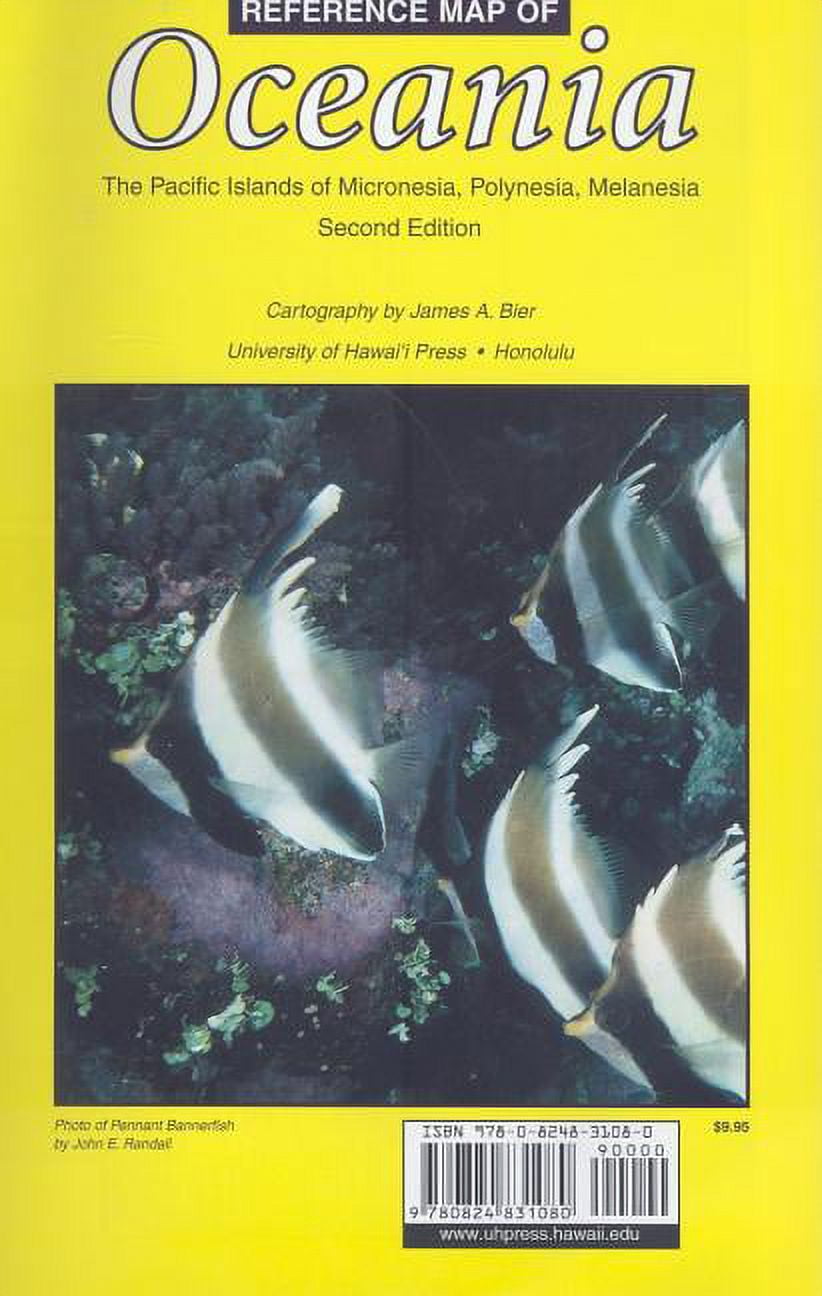 Reference Map of Oceania: The Pacific Islands of Micronesia, Polynesia ...