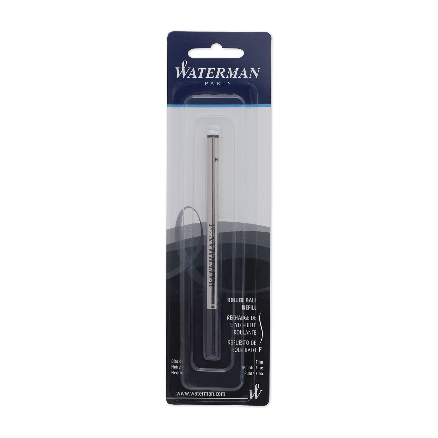 Waterman Rollerball Pen Refill Black Fine (834264) [1964019] - Walmart.com
