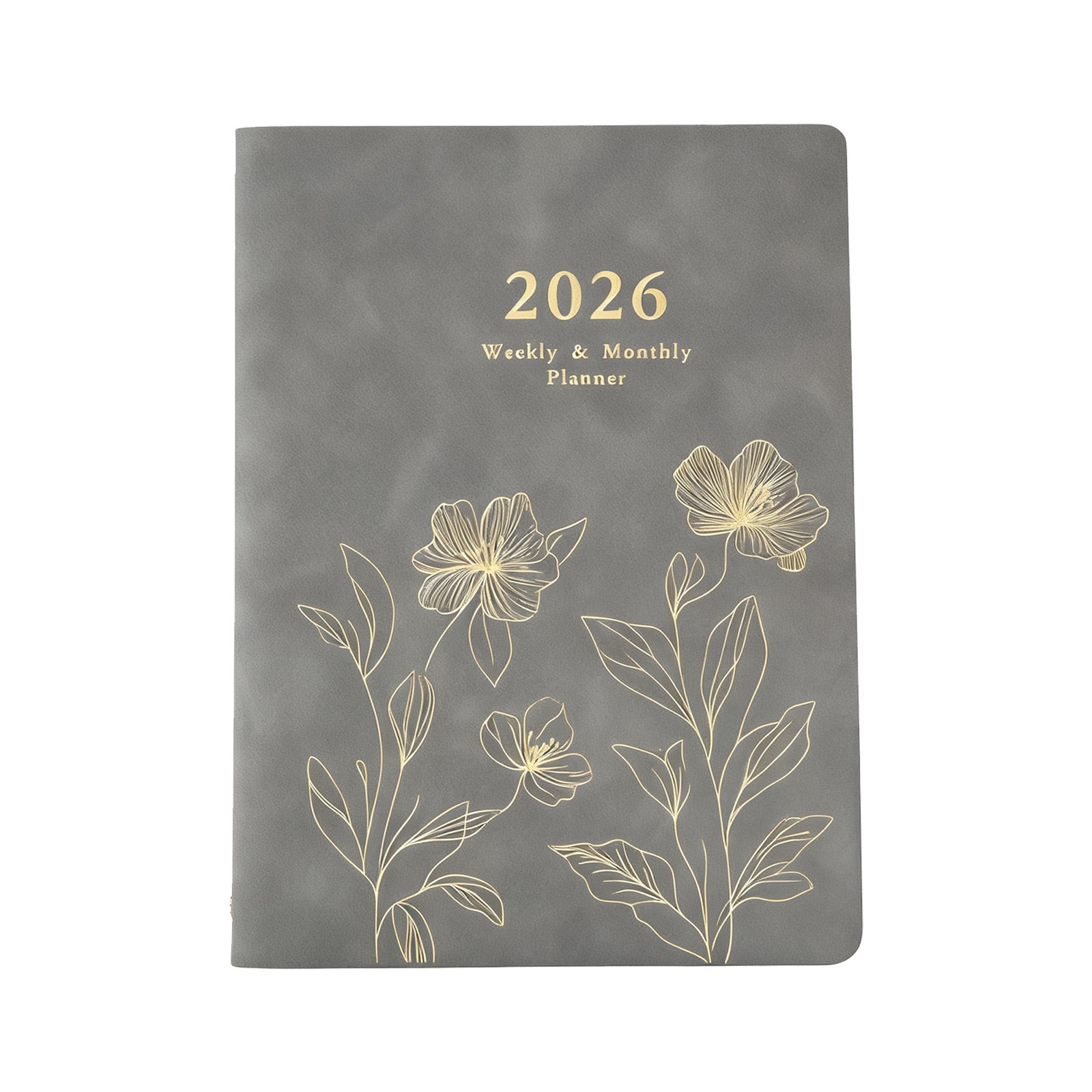 Refillable 2026 Weekly Planner 6 Rings Leather Binder Academic Journal ...